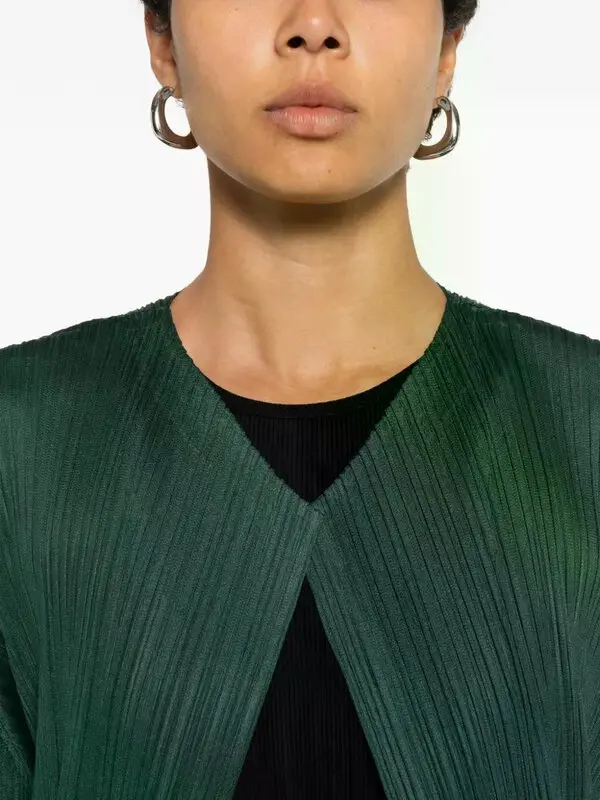 Issey Miyake Pleated Asymmetric Cardigan