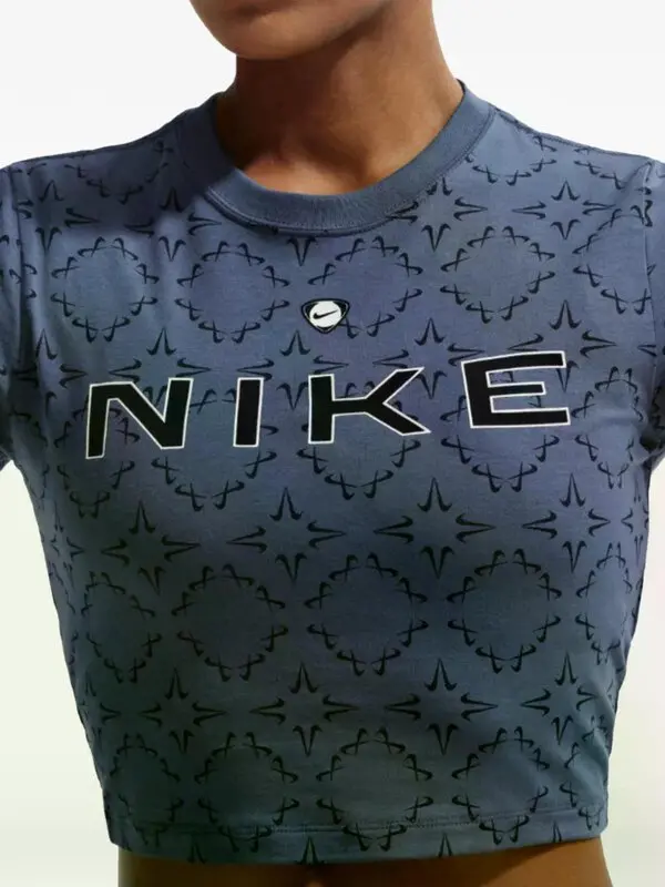 Nike Logo-print Cropped T-shirt