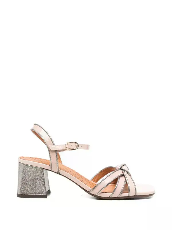 Chie Mihara Leilah Knotted Patent-leather Sandals - Pink