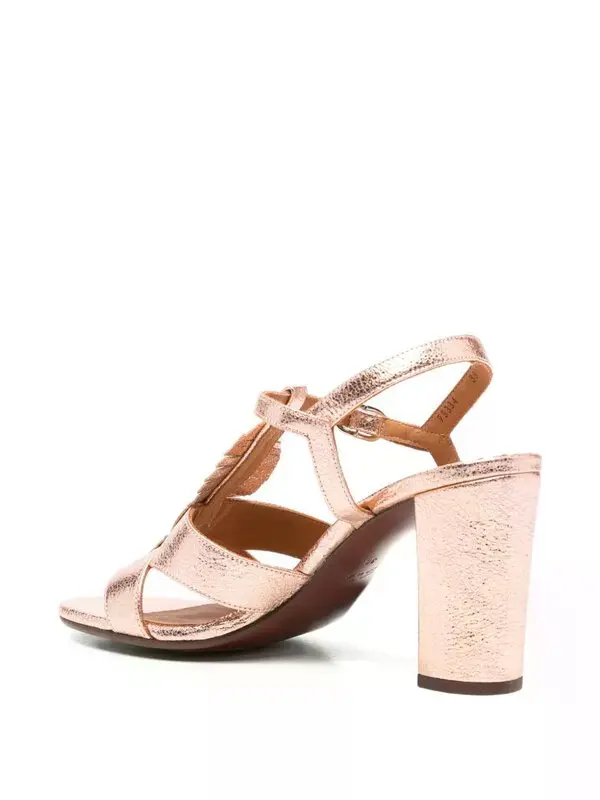 Chie Mihara Balia Leaf-motif Metallic-effect Sandals