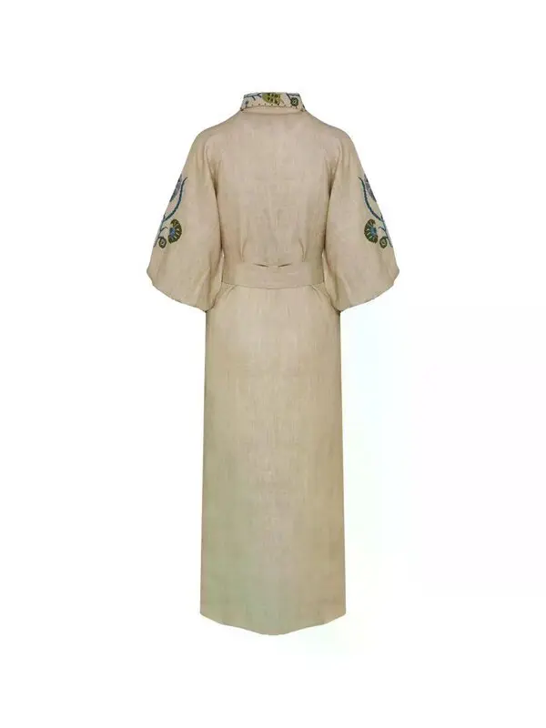 PHILIPPA 1970 René Floral-embroidered Midi Dress