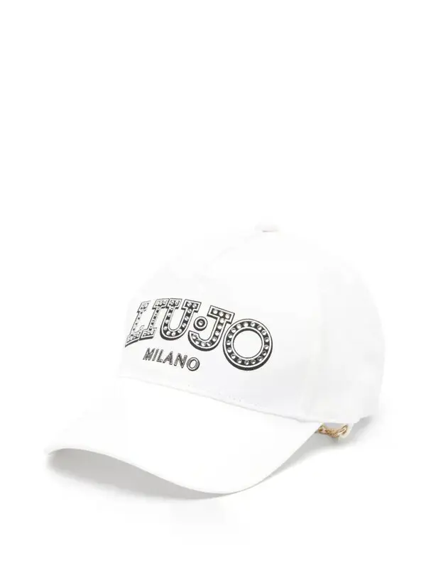 Liu Jo Rhinestone-embellished Baseball Cap With Chain Detail - White
