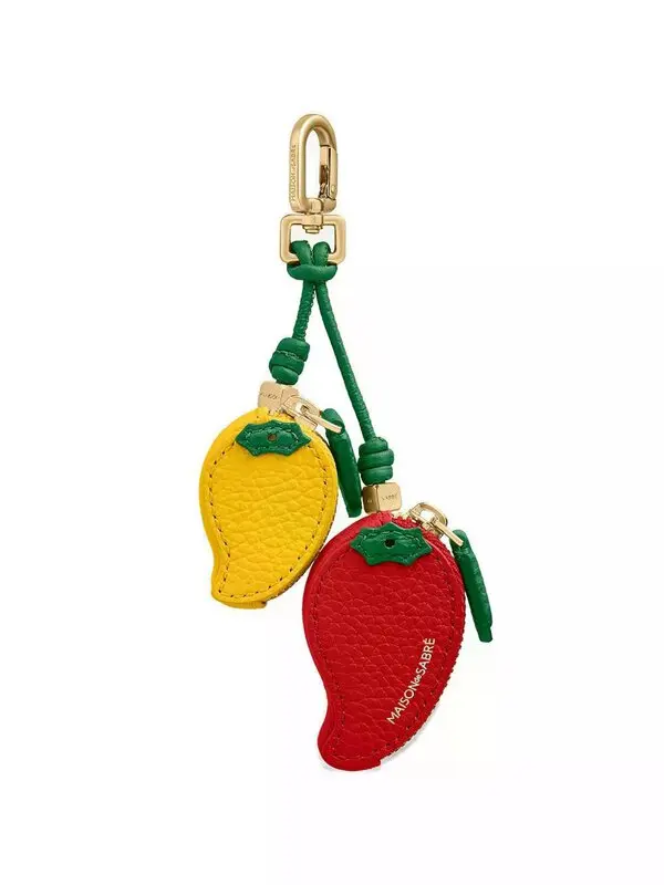 MAISON DE SABRE Sabrémoji Chilli Leather Bag Charm - Red