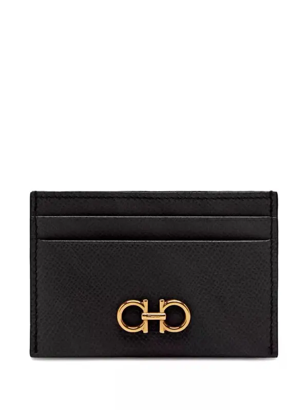 FERRAGAMO Logo-plaque Card Holder - Black