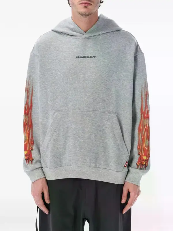 Oakley Flame-print Hoodie - Grey
