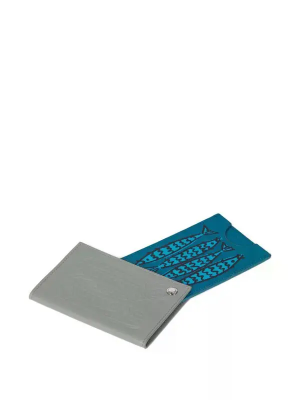 Paul Smith Embossed Sardine-motif Cardholder - Grey