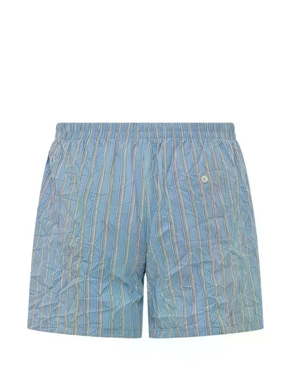 Dolce & Gabbana Striped Elasticated-waist Shorts - Blue