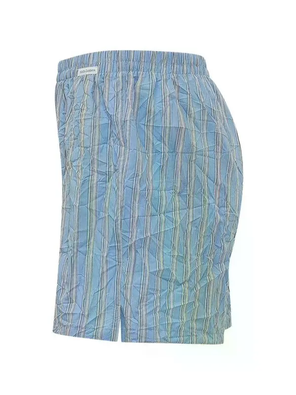 Dolce & Gabbana Striped Elasticated-waist Shorts - Blue
