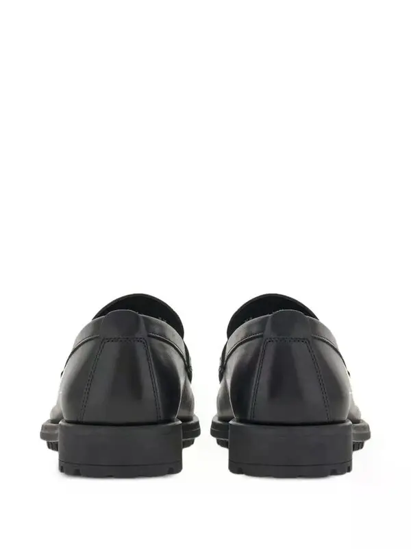 FERRAGAMO Gancini-detail Loafers - Black