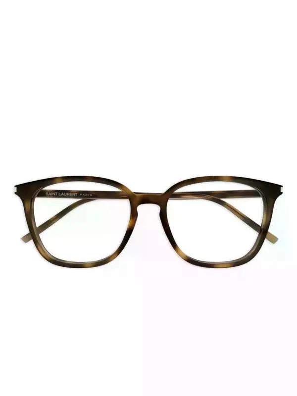 Saint Laurent Tortoiseshell-effect Glasses - Brown