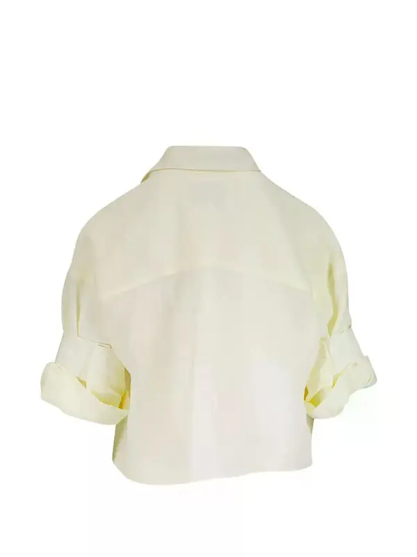 TWP Cropped Short-sleeve Shirt - Neutrals