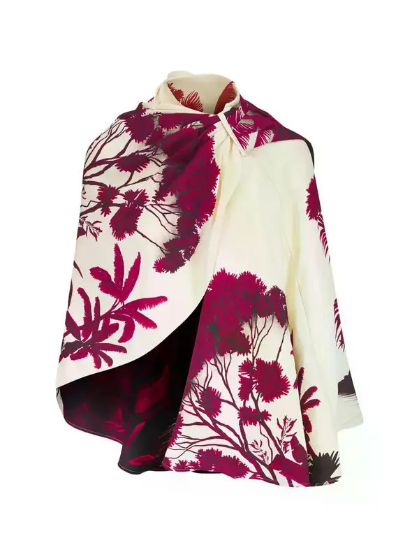 Johanna Ortiz Ocean Of Secrets Silk Cape - Neutrals