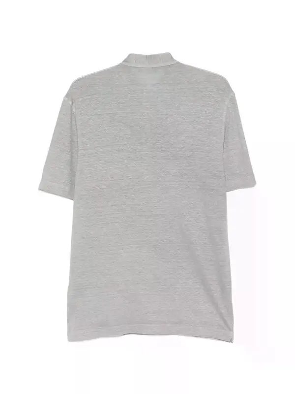 DELL'OGLIO Button-placket T-shirt - Grey