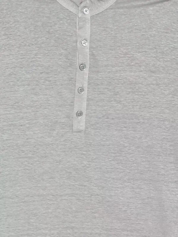 DELL'OGLIO Button-placket T-shirt - Grey