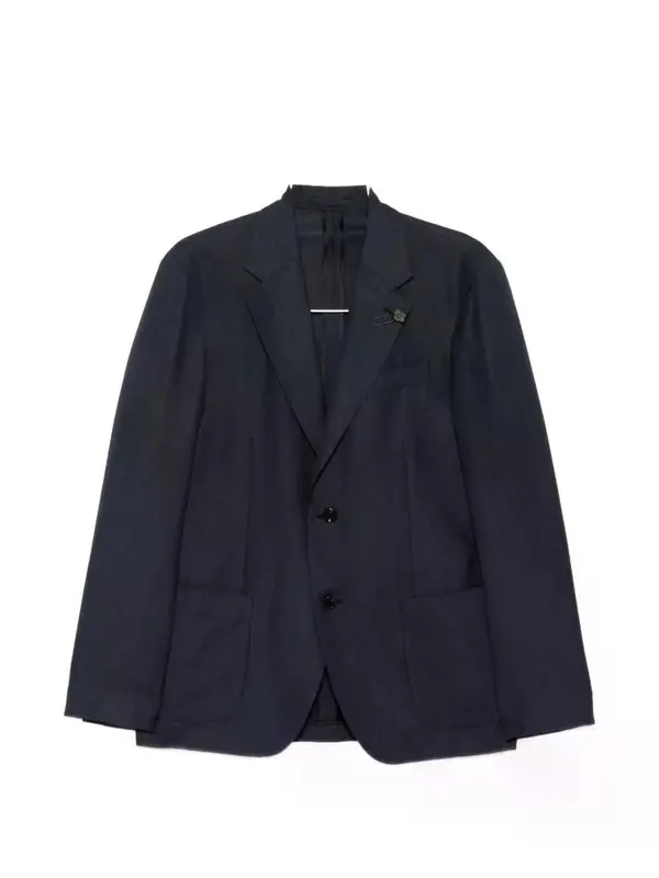 LARDINI Flower-pin Single-breasted Suit - Blue