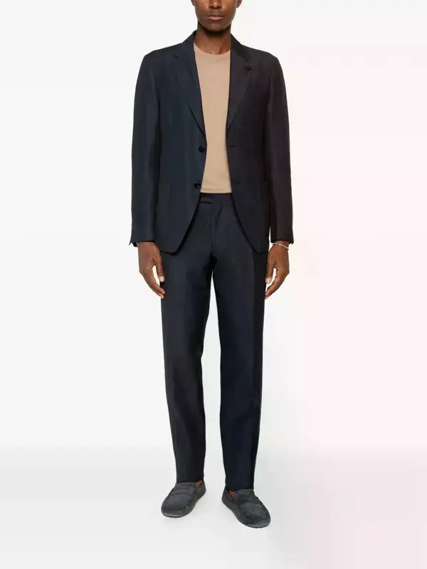 LARDINI Flower-pin Single-breasted Suit - Blue