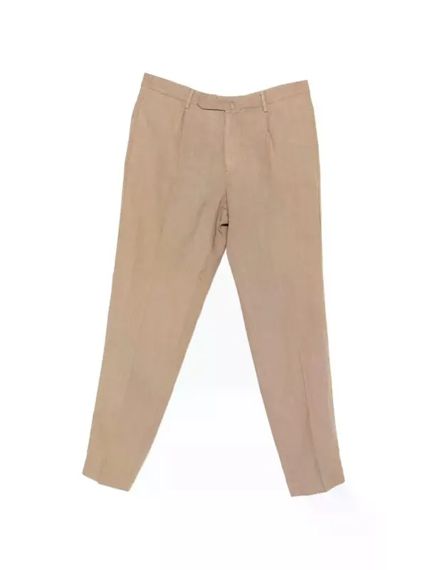 DELL'OGLIO Belt-loops Trousers - Neutrals