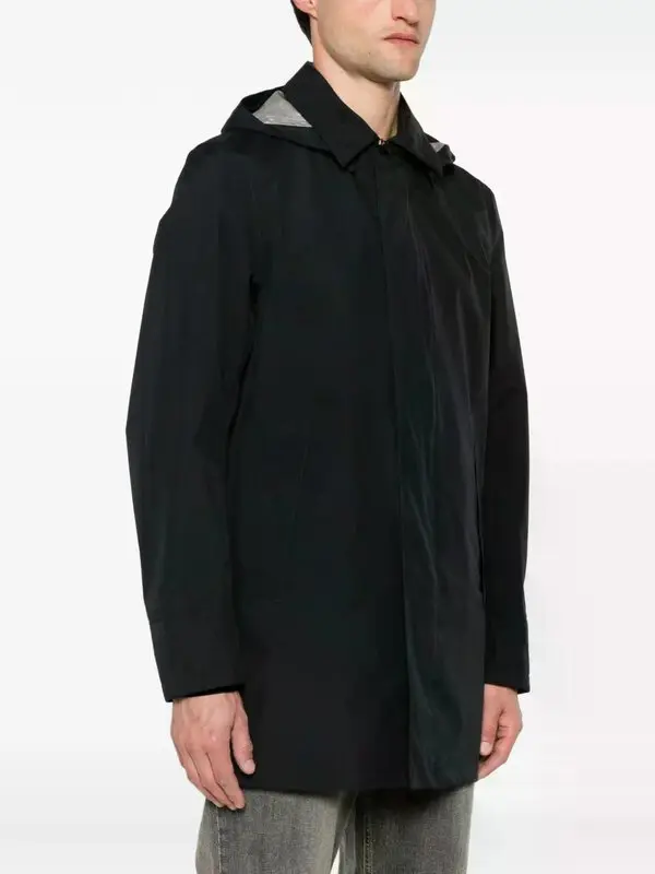 Herno Hooded Raincoat - Black
