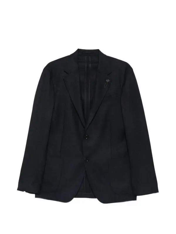 LARDINI Pin-lapel Blazer - Blue