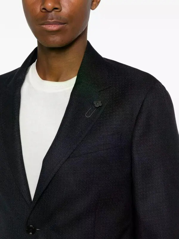 LARDINI Pin-lapel Blazer - Blue