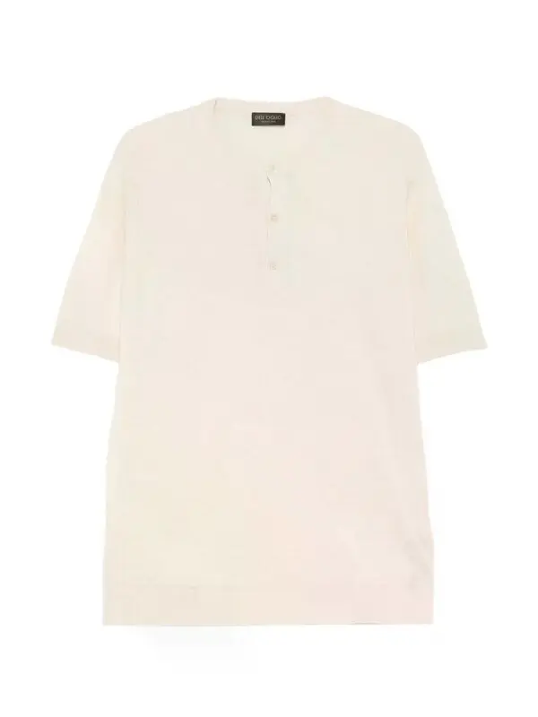DELL'OGLIO Knitted Henley T-shirt