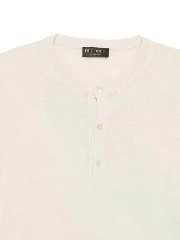 DELL'OGLIO Knitted Henley T-shirt