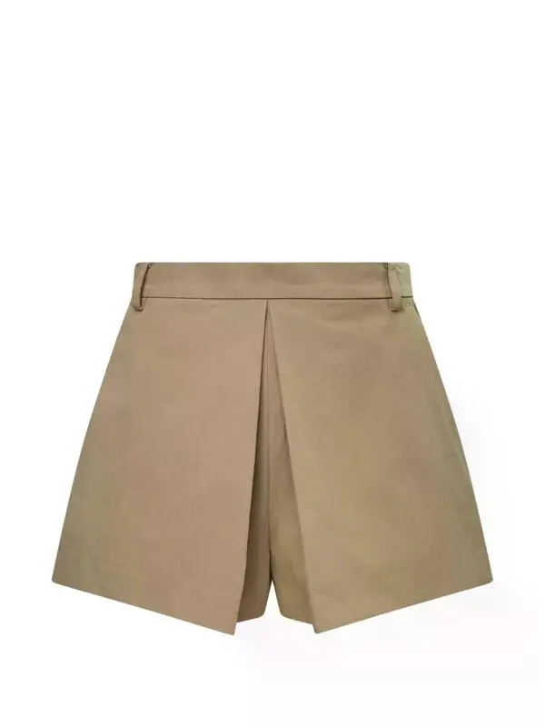 PUSHBUTTON Pleated A-line Shorts - Neutrals