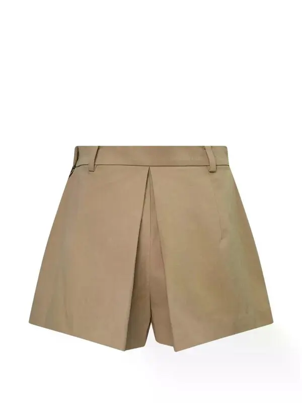 PUSHBUTTON Pleated A-line Shorts - Neutrals