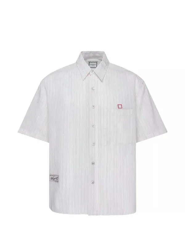 WOOYOUNGMI Stripe-pattern Short-sleeve Shirt