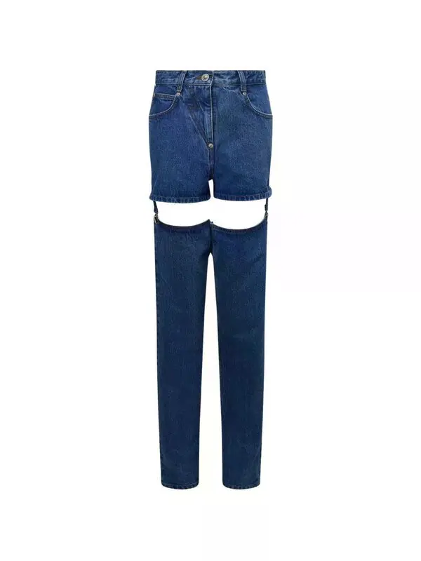 PUSHBUTTON Detachable Garter Jeans - Blue
