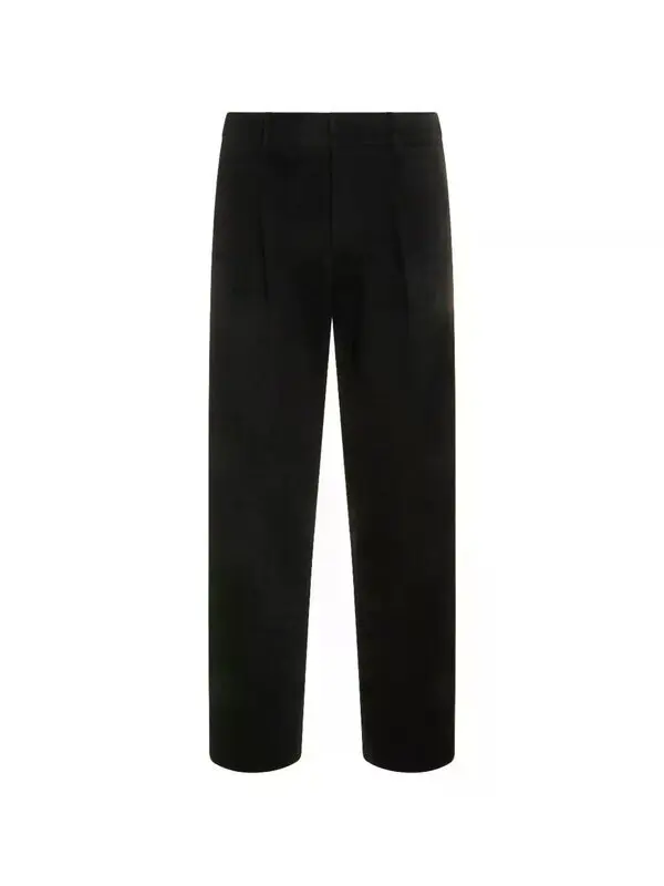 Nn07 Pressed-crease Pleated Trousers - Black
