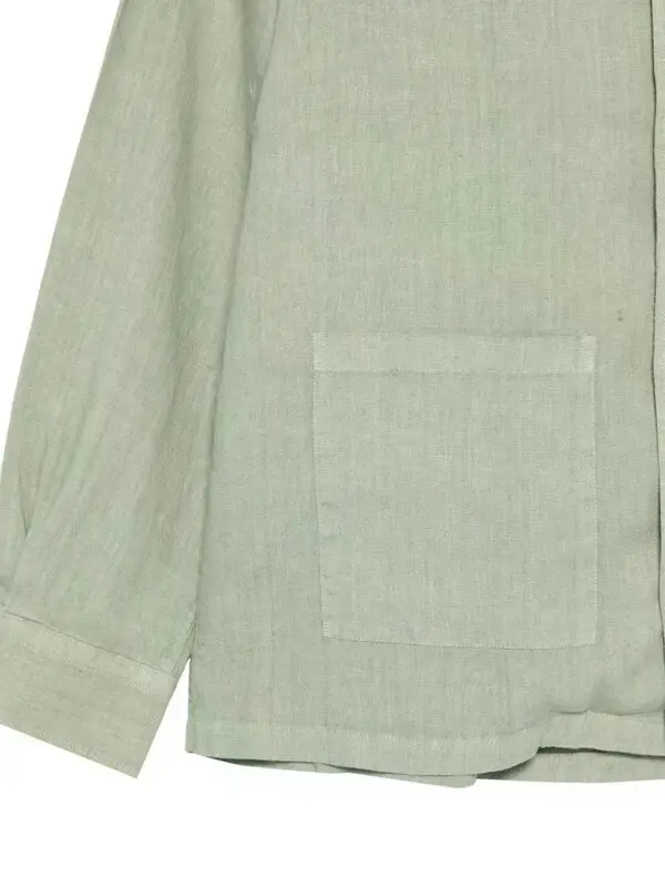 DELL'OGLIO Camp Collar Shirt - Green