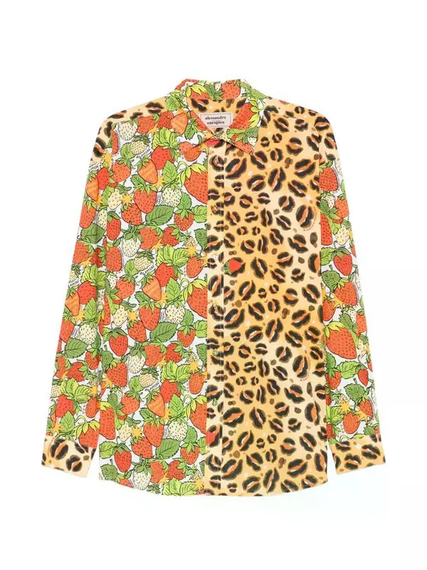 ALESSANDRO ENRIQUEZ Multi-print Shirt - Neutrals