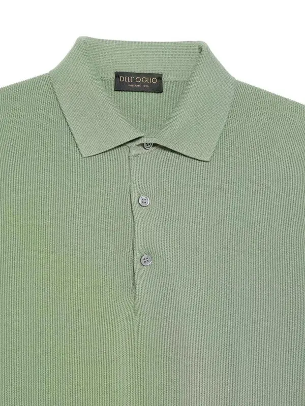 DELL'OGLIO Knitted Polo Shirt - Green