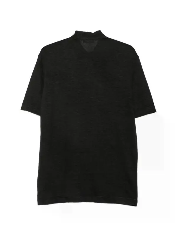 DELL'OGLIO Buttoned Short-sleeve Shirt - Black