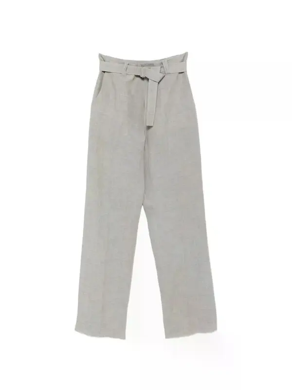 LARDINI Linen Trousers - Grey