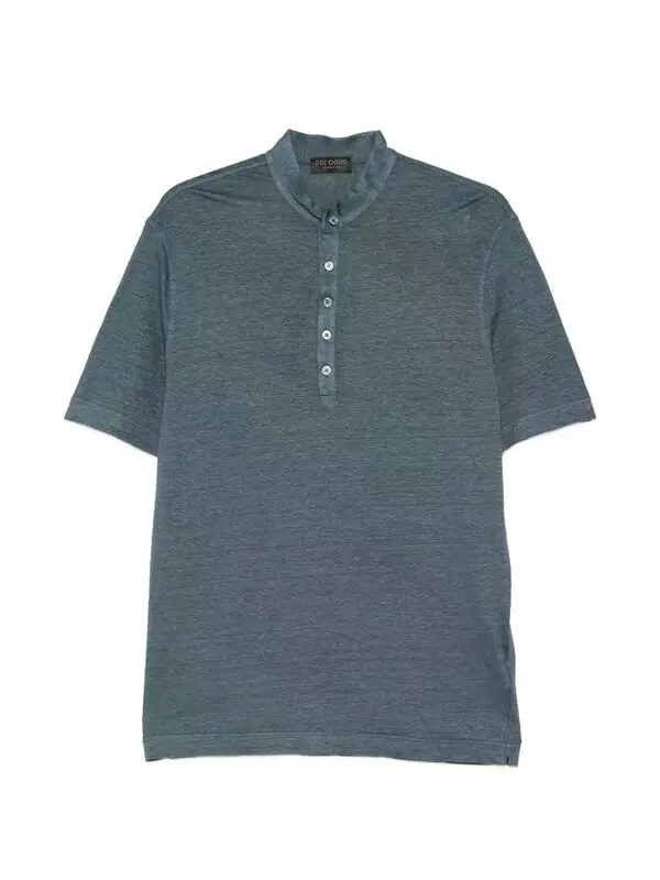 DELL'OGLIO Button-down T-shirt - Blue