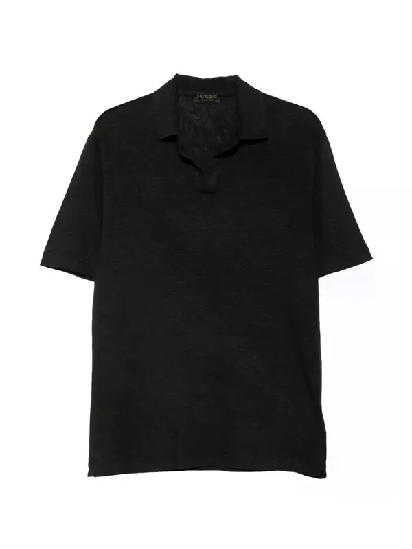DELL'OGLIO V-neck T-shirt - Black