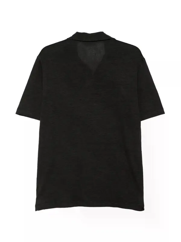 DELL'OGLIO V-neck T-shirt - Black