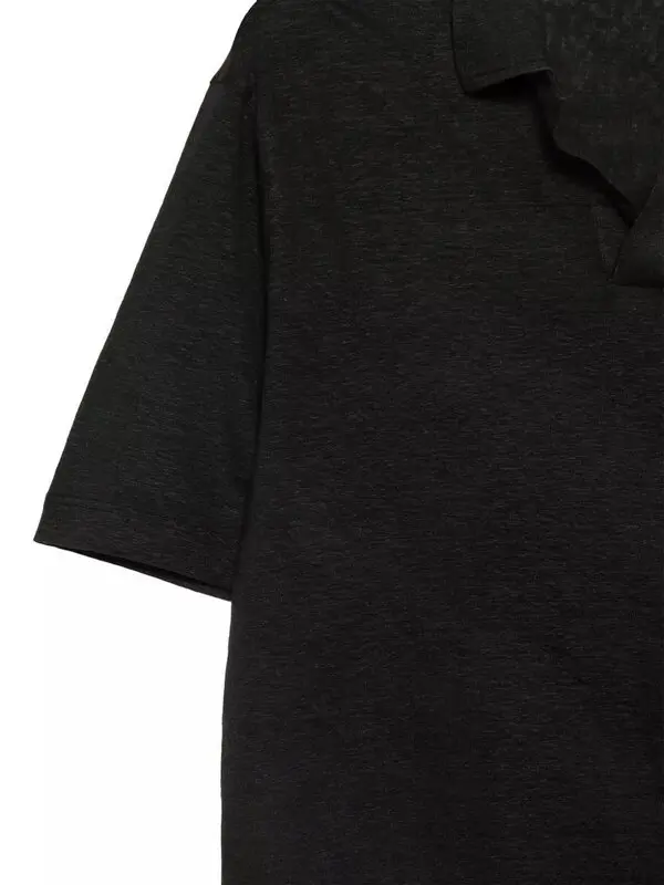 DELL'OGLIO V-neck T-shirt - Black