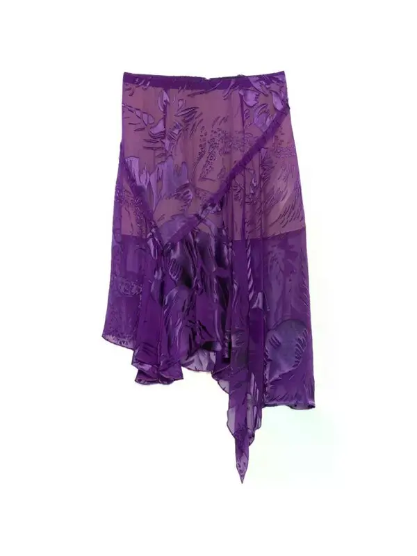 Dsquared2 Floral Print Mini Skirt - Purple