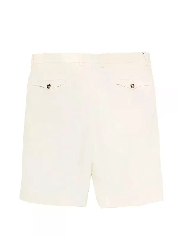 DELL'OGLIO Button Pleated Shorts - Neutrals