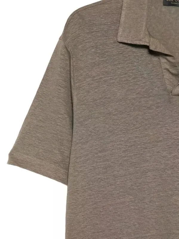 DELL'OGLIO V-neck T-shirt - Brown