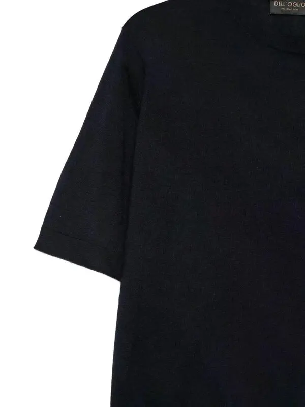 DELL'OGLIO Crew-neck Short-sleeve T-shirt - Blue