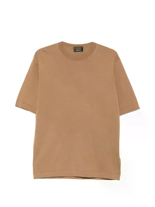 DELL'OGLIO Crew-neck T-shirt - Neutrals
