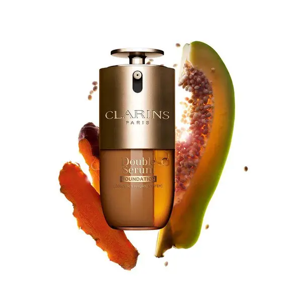 Clarins Double Serum® Foundation: Luminous Foundation With Skincare Benefits - D4w