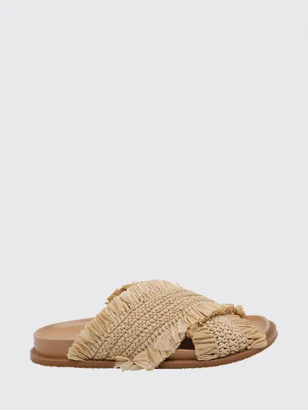 Michael Kors Peyton Raffia Sandals - Beige