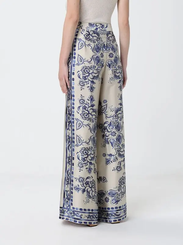 Liu Jo Printed Wide Leg Trousers - Blue