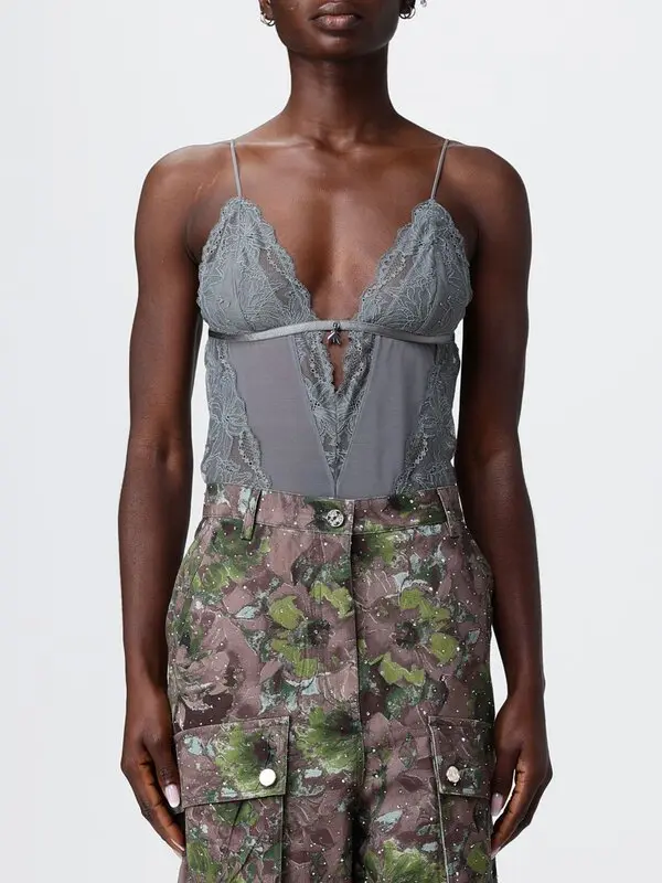 Patrizia Pepe Lace Bodysuit - Grey
