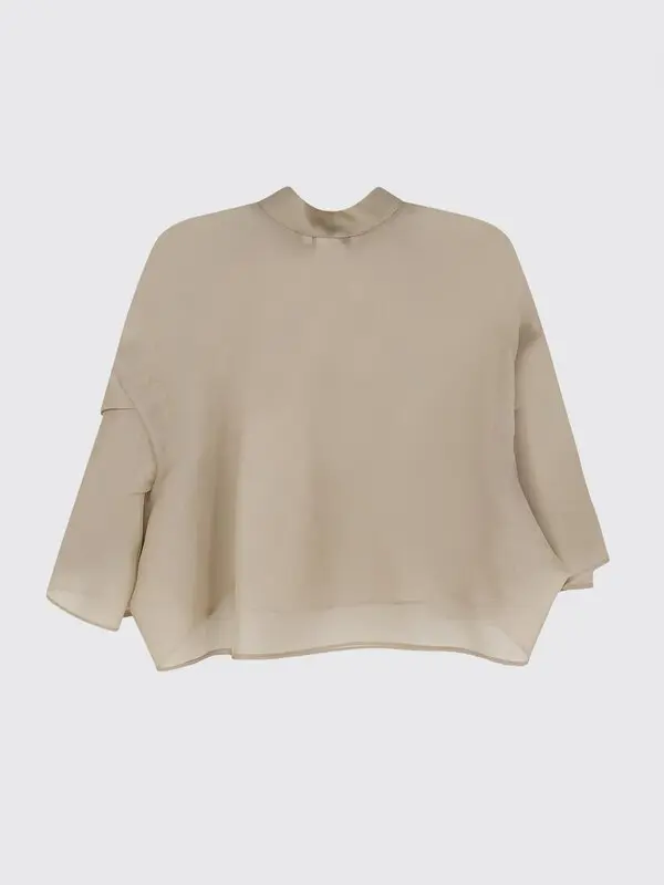 Max Mara Silk Cape Blouse - Beige